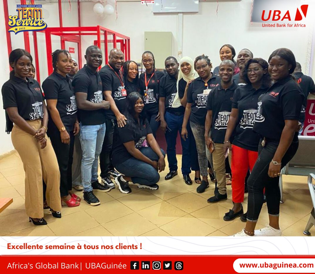 UNE SEMAINE EXCEPTIONNELLE AU CŒUR DU SERVICE CLIENT UBA GUINEE - UBA Guinea